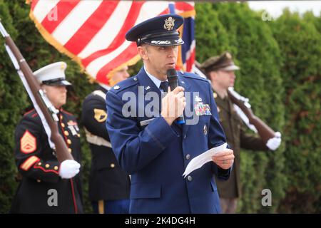Lt Col Joseph Brown Division Chief, JAC Molesworth addresses the 78th ...