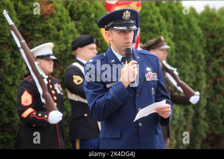 Lt Col Joseph Brown Division Chief, JAC Molesworth addresses the 78th ...