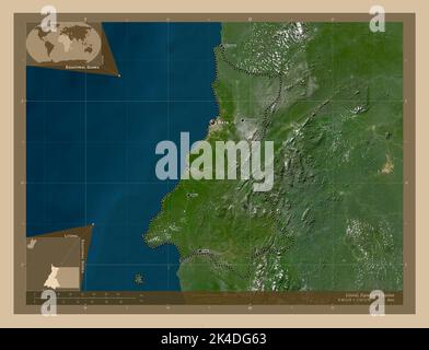 Litoral, province of Equatorial Guinea. Low resolution satellite map ...