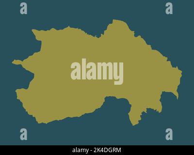 Debub, region of Eritrea. Solid color shape. Locations and names of ...