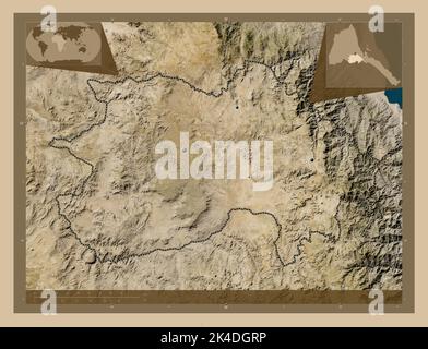 Debub, region of Eritrea. Low resolution satellite map Stock Photo - Alamy
