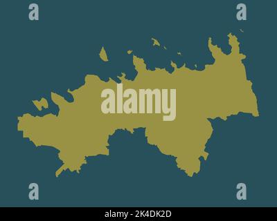 Harju, county of Estonia. Solid color shape. Locations and names of ...