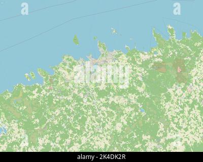 Harju, county of Estonia. Open Street Map. Locations and names of major ...