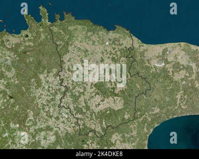 Laane-Viru, county of Estonia. High resolution satellite map. Locations ...
