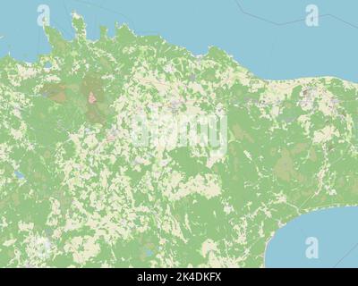 Laane-Viru, county of Estonia. Open Street Map. Locations and names of ...