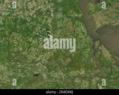 Polva, county of Estonia. Low resolution satellite map. Locations and ...