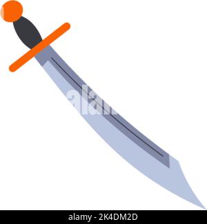 Sharp Sword Cartoon Weapon Design. Vector illustration Stock Vector ...
