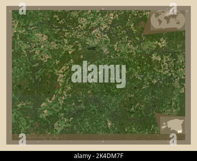 Voru, county of Estonia. High resolution satellite map Stock Photo - Alamy