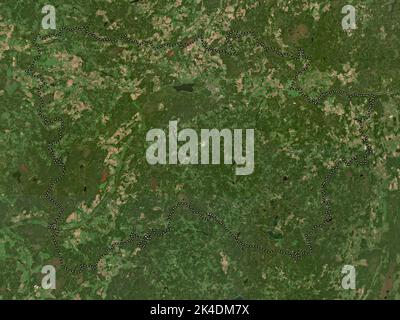 Voru, county of Estonia. High resolution satellite map. Locations of ...