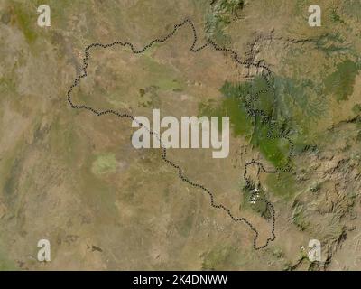 Gambela Peoples, state of Ethiopia. Low resolution satellite map ...
