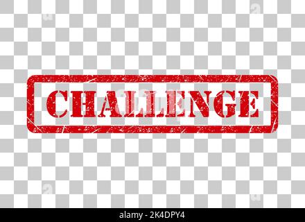 Challenge stamp symbol, label sticker sign button, text banner vector ...