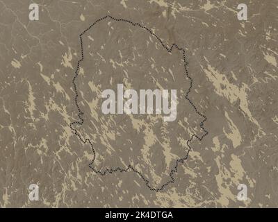 North Savonia, region of Finland. Colored elevation map with lakes and ...