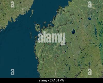 Ostrobothnia, region of Finland. Low resolution satellite map ...