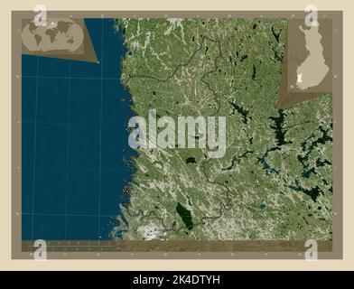 Satakunta, region of Finland. High resolution satellite map Stock Photo ...
