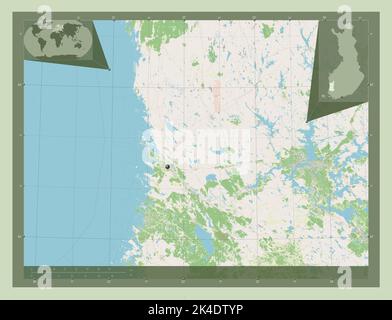 Satakunta, region of Finland. Open Street Map Stock Photo - Alamy