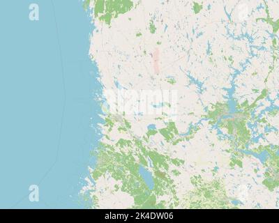 Satakunta, region of Finland. Open Street Map. Locations and names of ...
