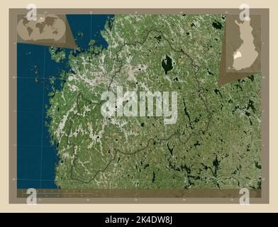 Southern Ostrobothnia, region of Finland. High resolution satellite map ...
