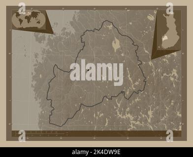 Southern Ostrobothnia, region of Finland. Elevation map colored in wiki ...