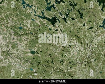 Tavastia Proper, region of Finland. High resolution satellite map ...