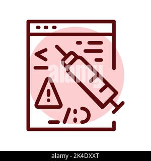 Code injection olor line icon. Pictogram for web page, mobile app ...