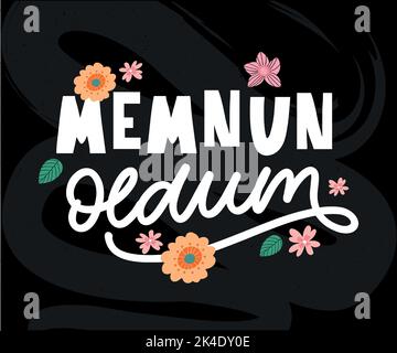 Text in the Turkish: nice to meet you. Letter in beautiful style ...