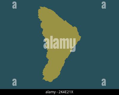 Cayenne, arrondissement of French Guiana. Solid color shape. Locations ...