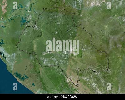 Ngounie, province of Gabon. High resolution satellite map. Locations of ...