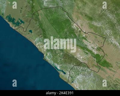 Nyanga, province of Gabon. High resolution satellite map. Corner ...