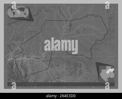 Ogooue-Ivindo, province of Gabon. Elevation map colored in wiki style ...