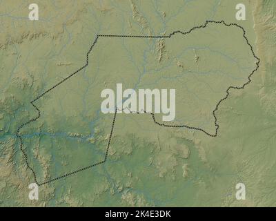 Ogooue-Ivindo, province of Gabon. Elevation map colored in wiki style ...