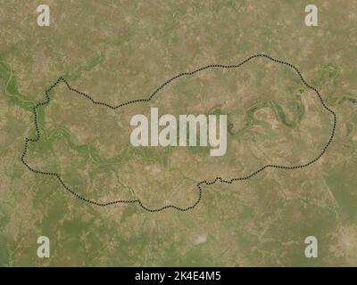 Upper River, division of Gambia. Low resolution satellite map ...