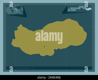 Shape of Upper River, division of Gambia, with its capital isolated on ...