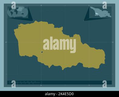 Guria, region of Georgia. Solid color shape. Locations and names of ...