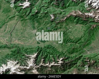 Imereti, region of Georgia. High resolution satellite map. Locations ...
