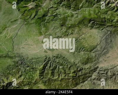 Imereti, region of Georgia. Low resolution satellite map. Locations and ...