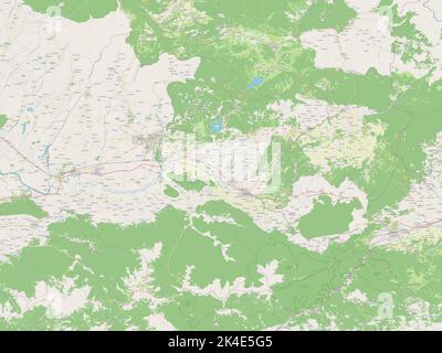 Imereti, region of Georgia. Open Street Map. Corner auxiliary location ...
