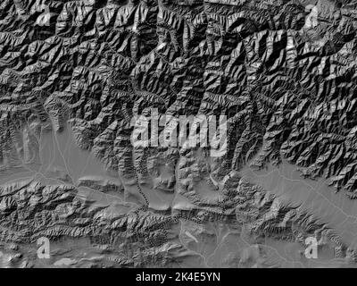 Mtskheta-Mtianeti, region of Georgia. Elevation map colored in wiki ...