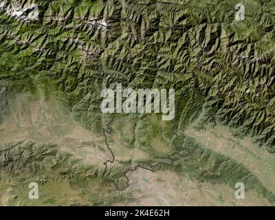 Mtskheta-Mtianeti, region of Georgia. Low resolution satellite map ...
