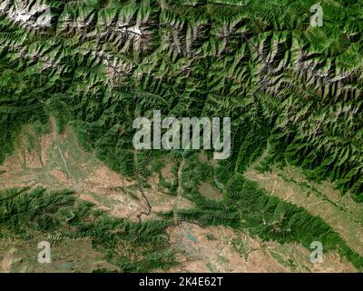 Mtskheta-Mtianeti, region of Georgia. High resolution satellite map ...