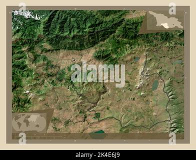 Samtskhe-Javakheti, region of Georgia. High resolution satellite map ...
