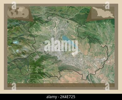 Tbilisi, independent city of Georgia. High resolution satellite map ...