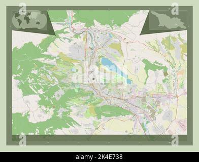 Tbilisi, independent city of Georgia. Open Street Map Stock Photo - Alamy