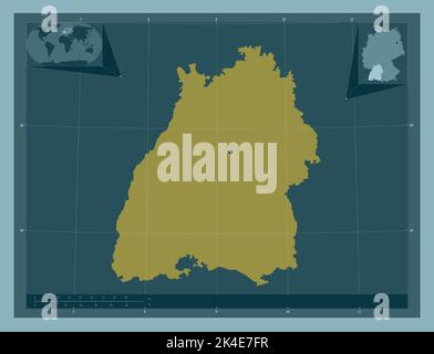 Baden-Wurttemberg, state of Germany. Solid color shape Stock Photo - Alamy