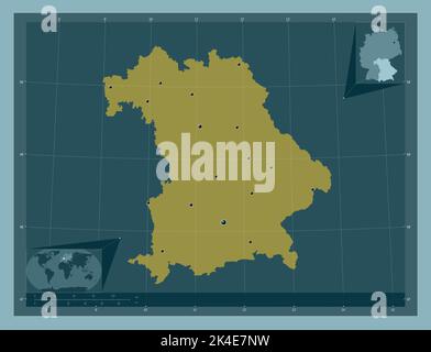 Bayern, region of Germany. Solid color shape Stock Photo - Alamy
