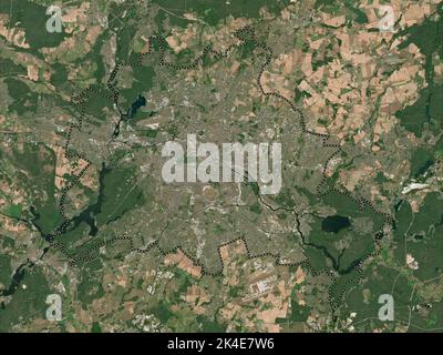 Berlin, state of Germany. High resolution satellite map. Locations and ...