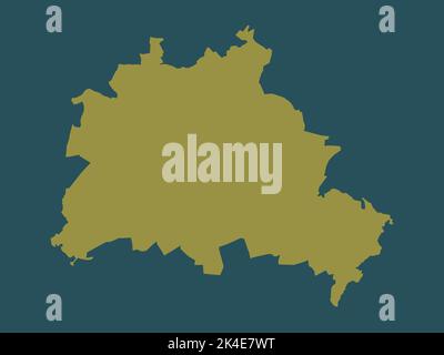 Berlin, state of Germany. Solid color shape. Locations of major cities ...