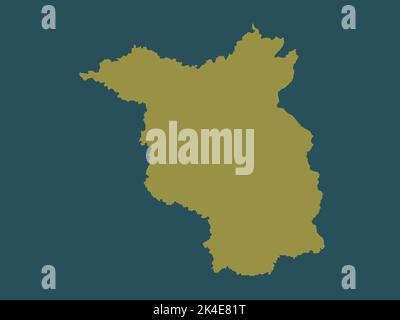 Brandenburg, state of Germany. Solid color shape. Locations and names ...