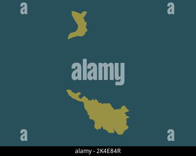Bremen, state of Germany. Solid color shape. Locations and names of ...