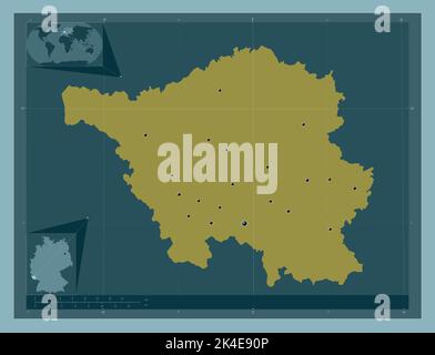Saarland, state of Germany. Solid color shape Stock Photo - Alamy