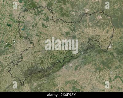 Sachsen, state of Germany. Low resolution satellite map. Locations and ...